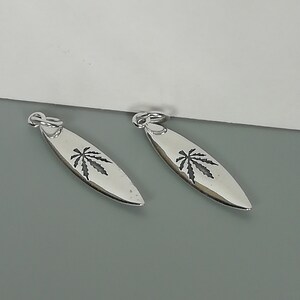 Sterling Silver Surfboard Charm - Silver Pendant - Gift for Surfers ...