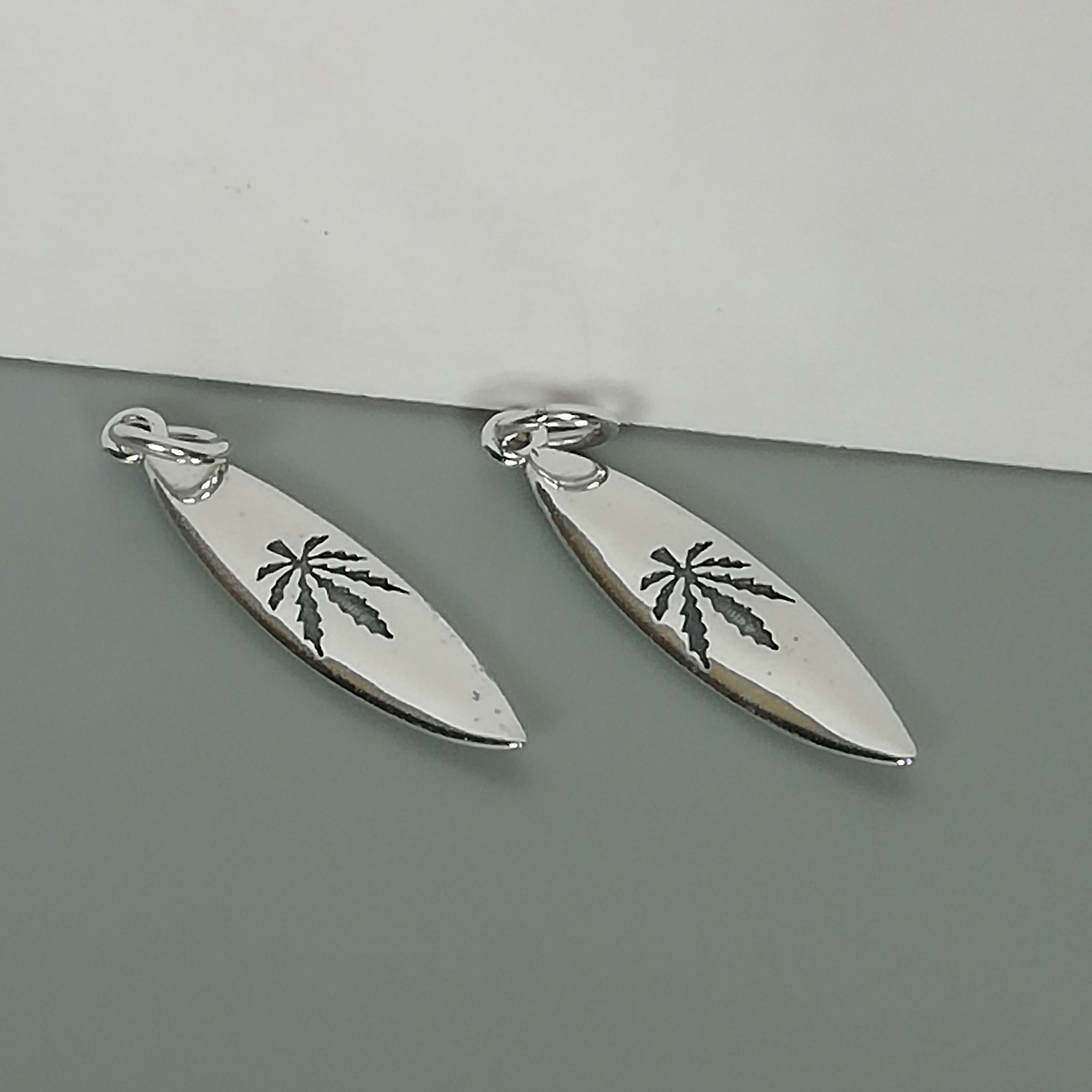 Sterling Silver Surfboard Charm Silver Pendant Gift for - Etsy