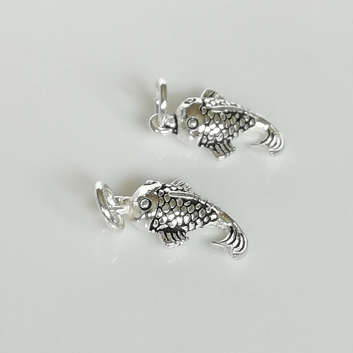 Koi Fish Necklace Silver Fish Pendant Koi Fish Charm | Etsy