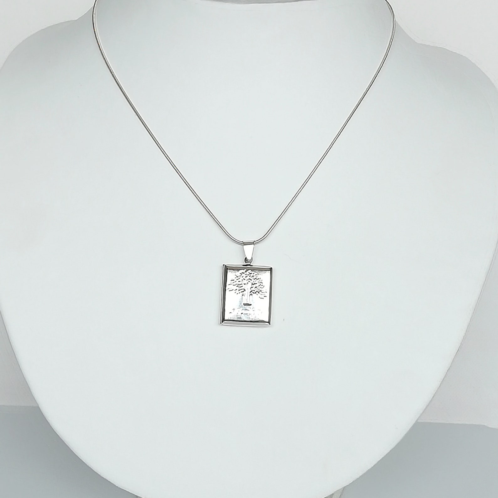 Tree of Life Locket Silver Necklace Locket Charm Family - Etsy