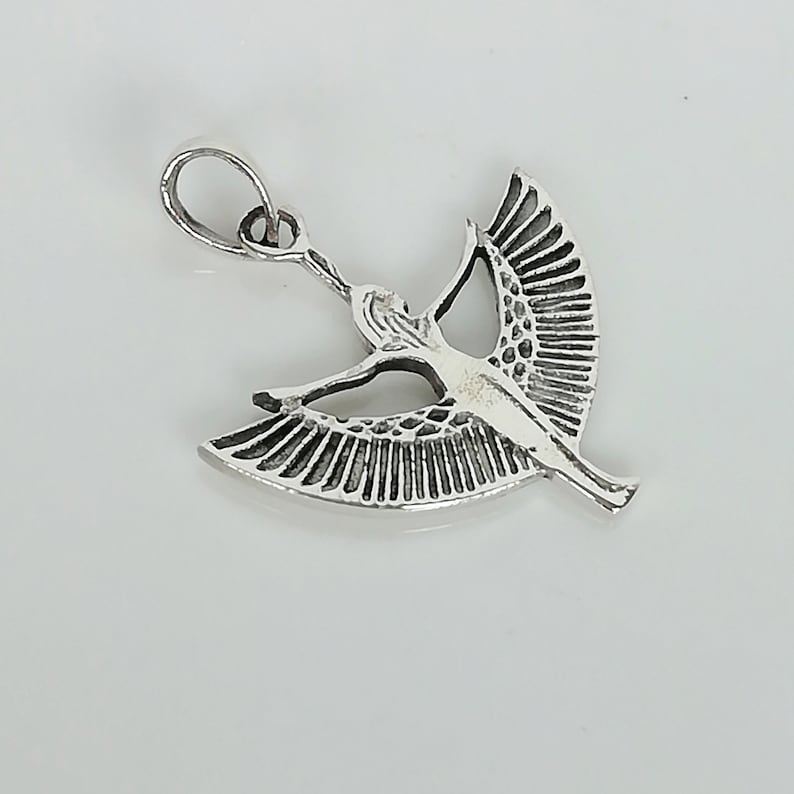 Sterling Silver Pharaoh With Wings Silver Charm Egyptian - Etsy