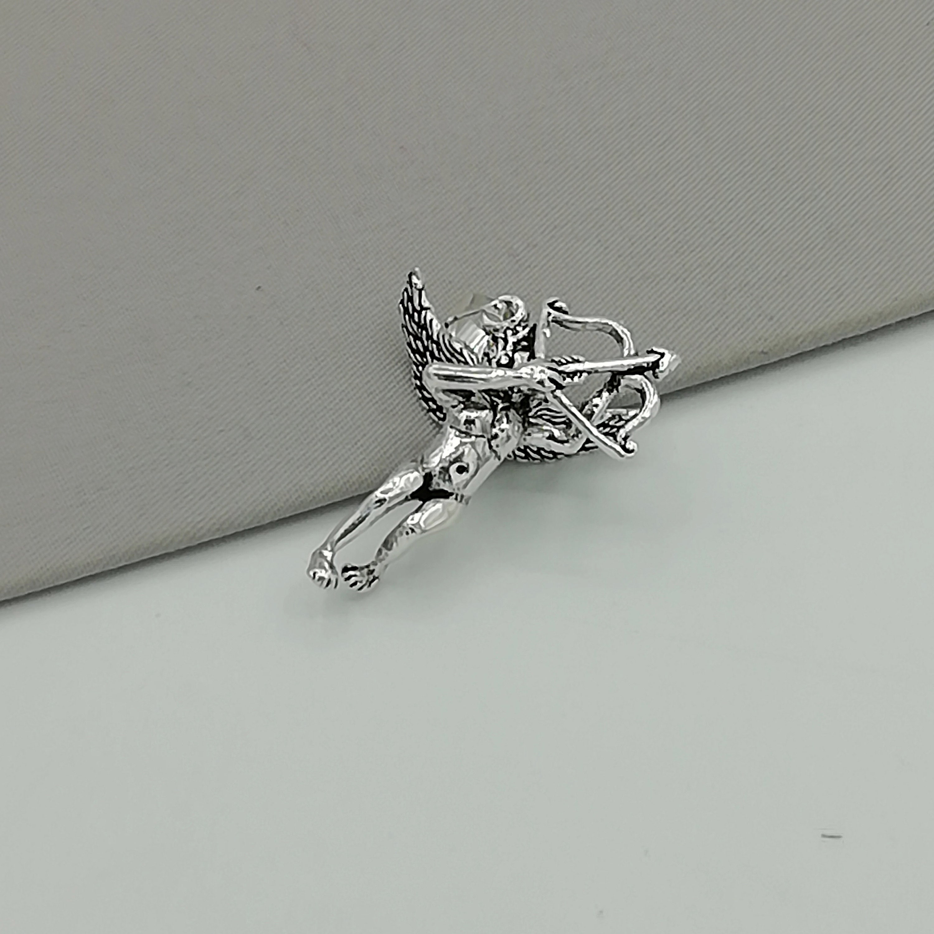Cupid Charm Love Necklace Valentines Pendant Silver - Etsy