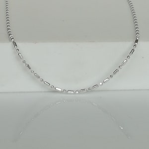 Sterling Silver Chain - Simple Silver Chain - Long and Round Beads ...