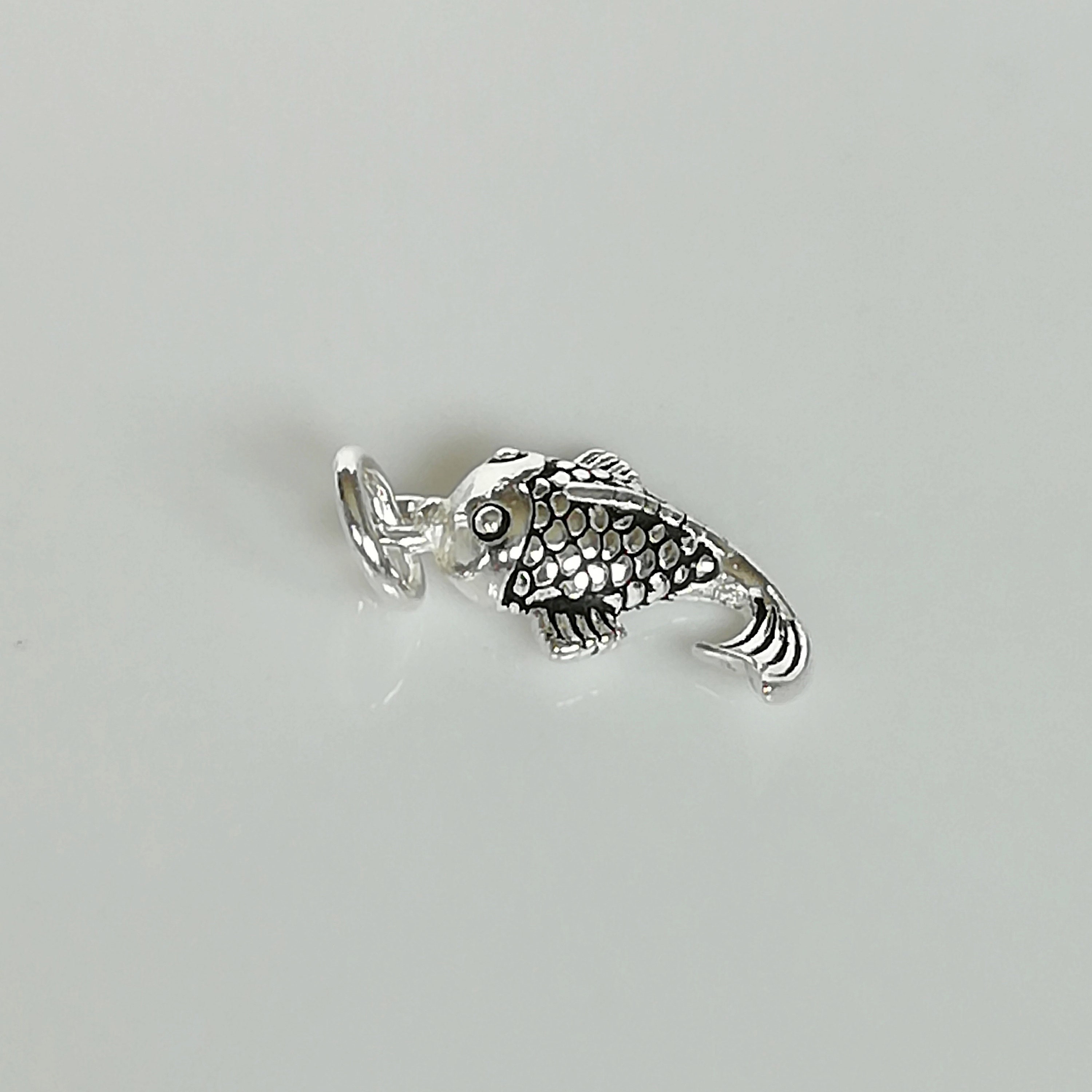 Koi Fish Necklace Silver Fish Pendant Koi Fish Charm | Etsy