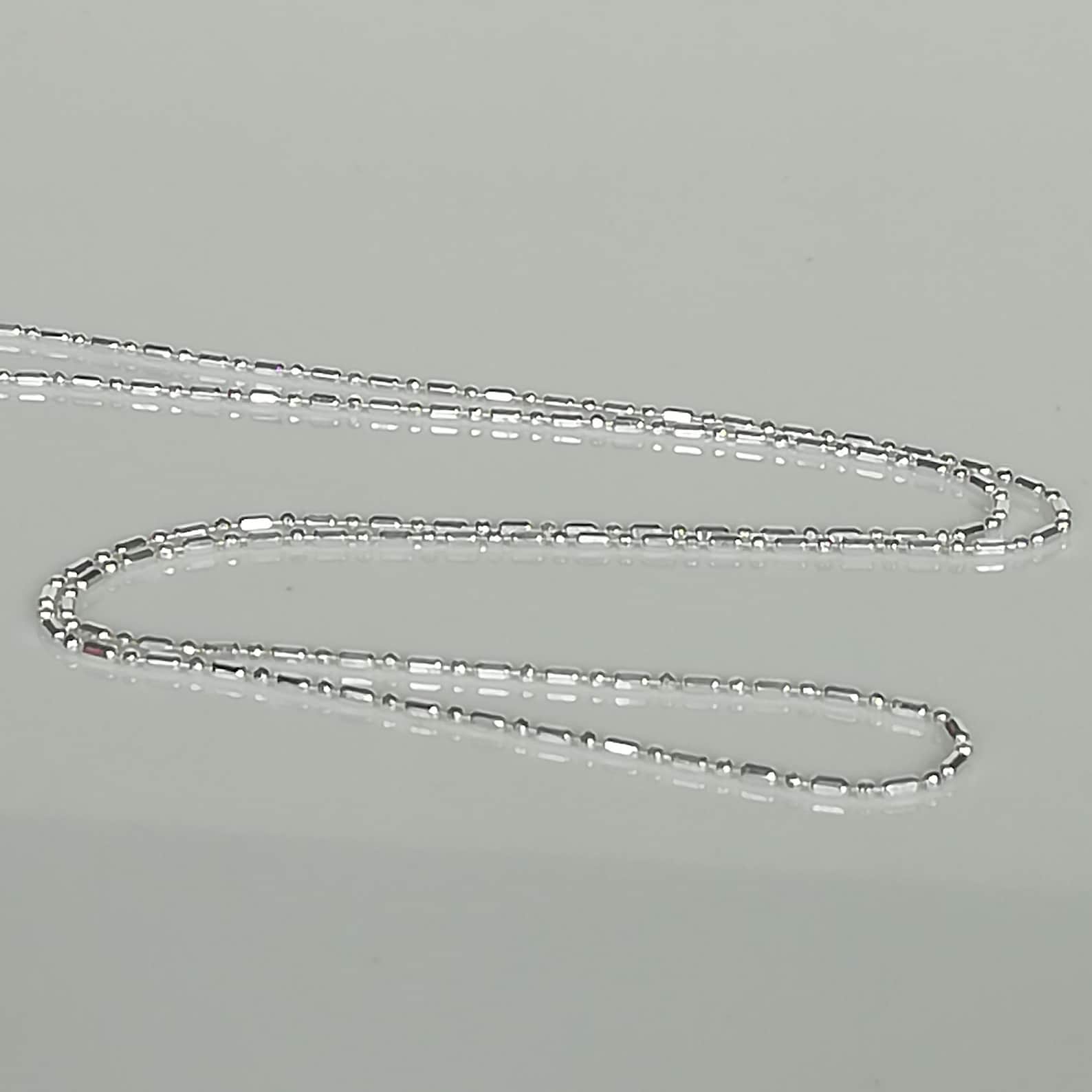 Sterling Silver Chain Simple Silver Chain Long and Round | Etsy