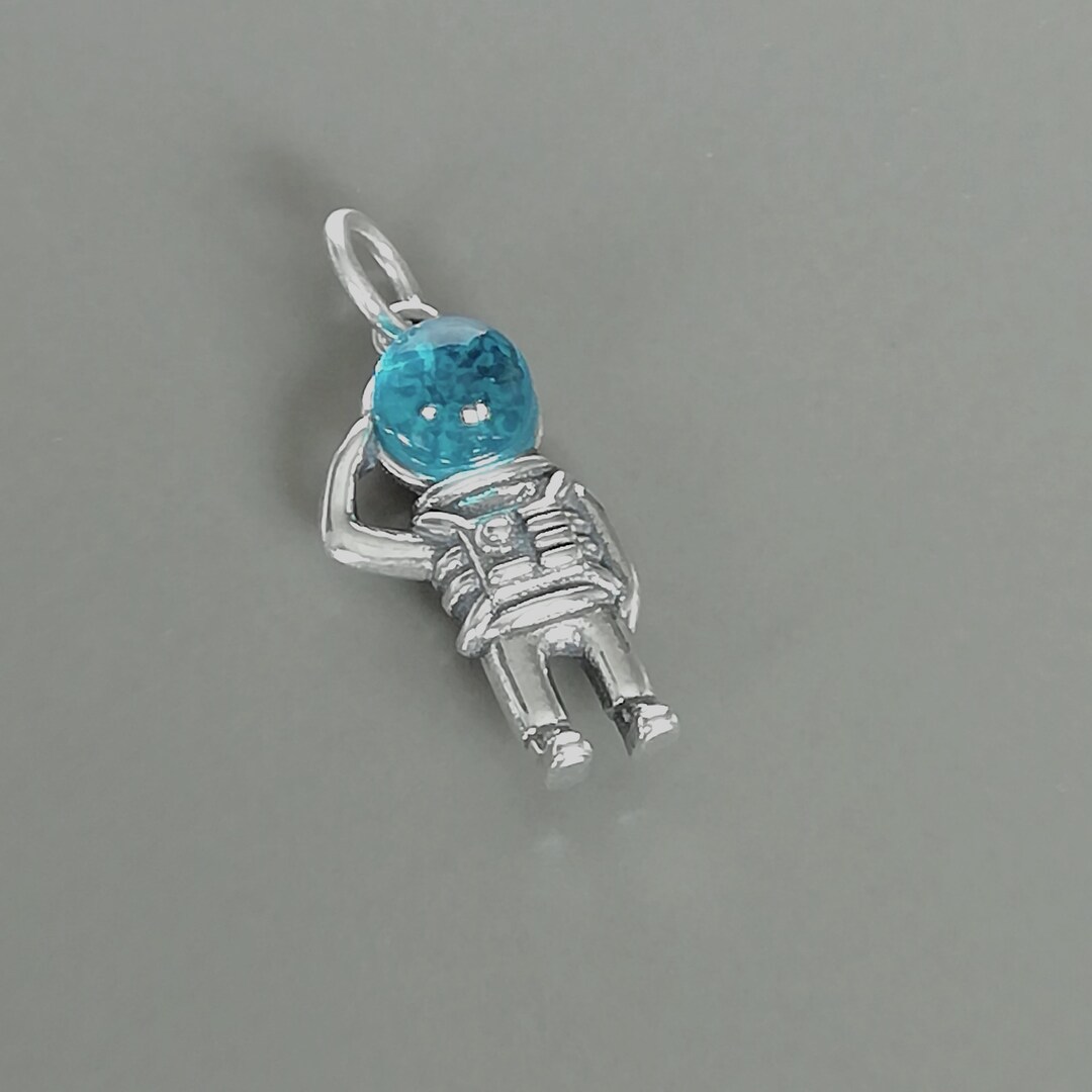 Tiny Space Suit Charm - Space Suit Necklace - Astronaut Pendant ...