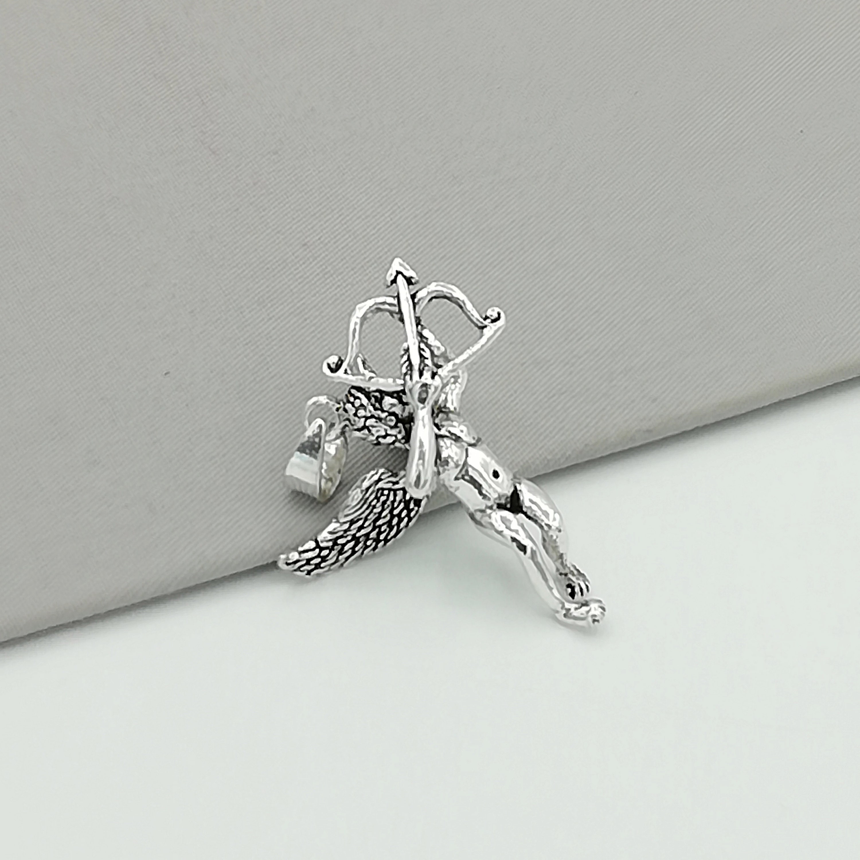 Cupid Charm Love Necklace Valentines Pendant Silver - Etsy