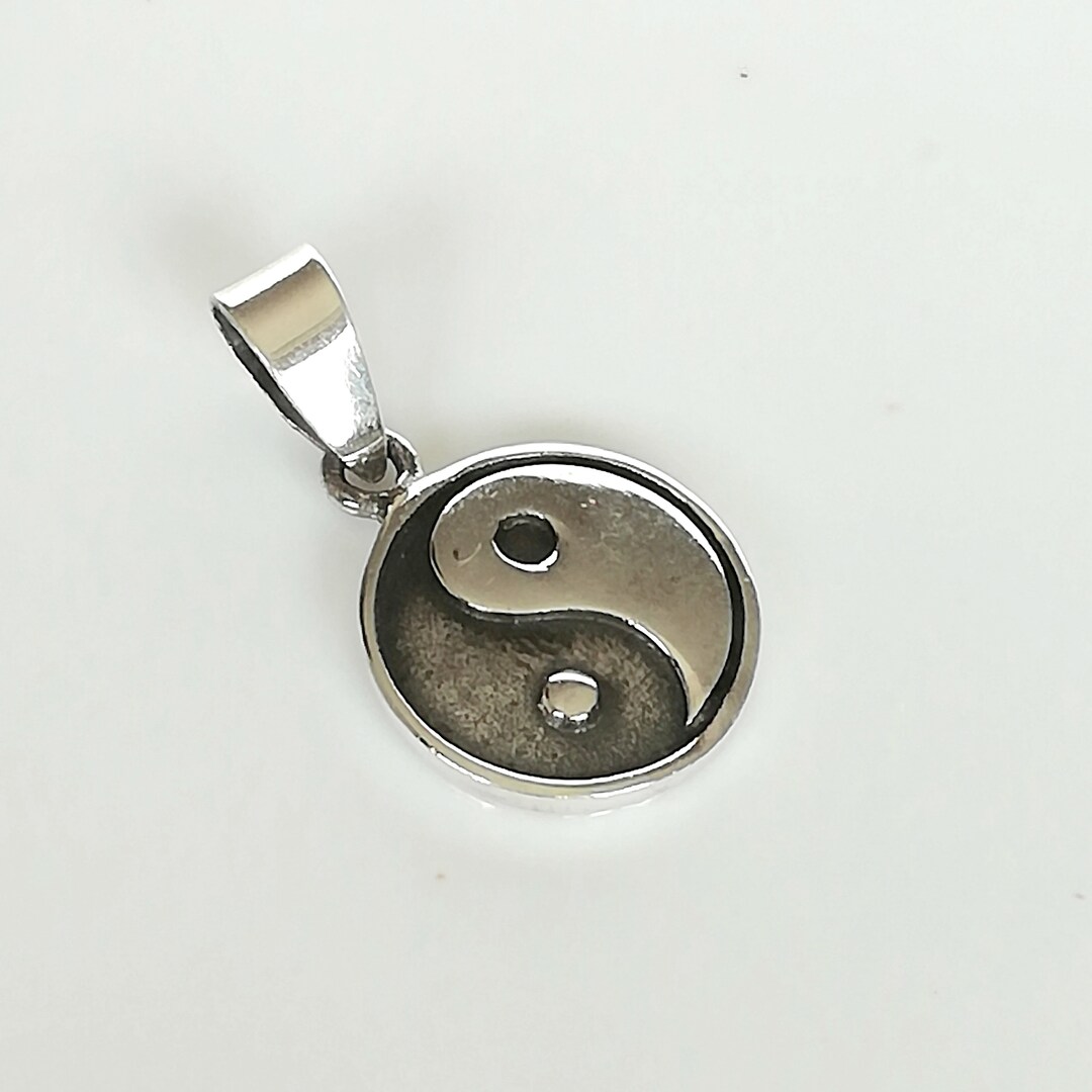 Yin Yang Necklace - Yin Yang Pendant - Boho Necklace - Sterling Silver ...