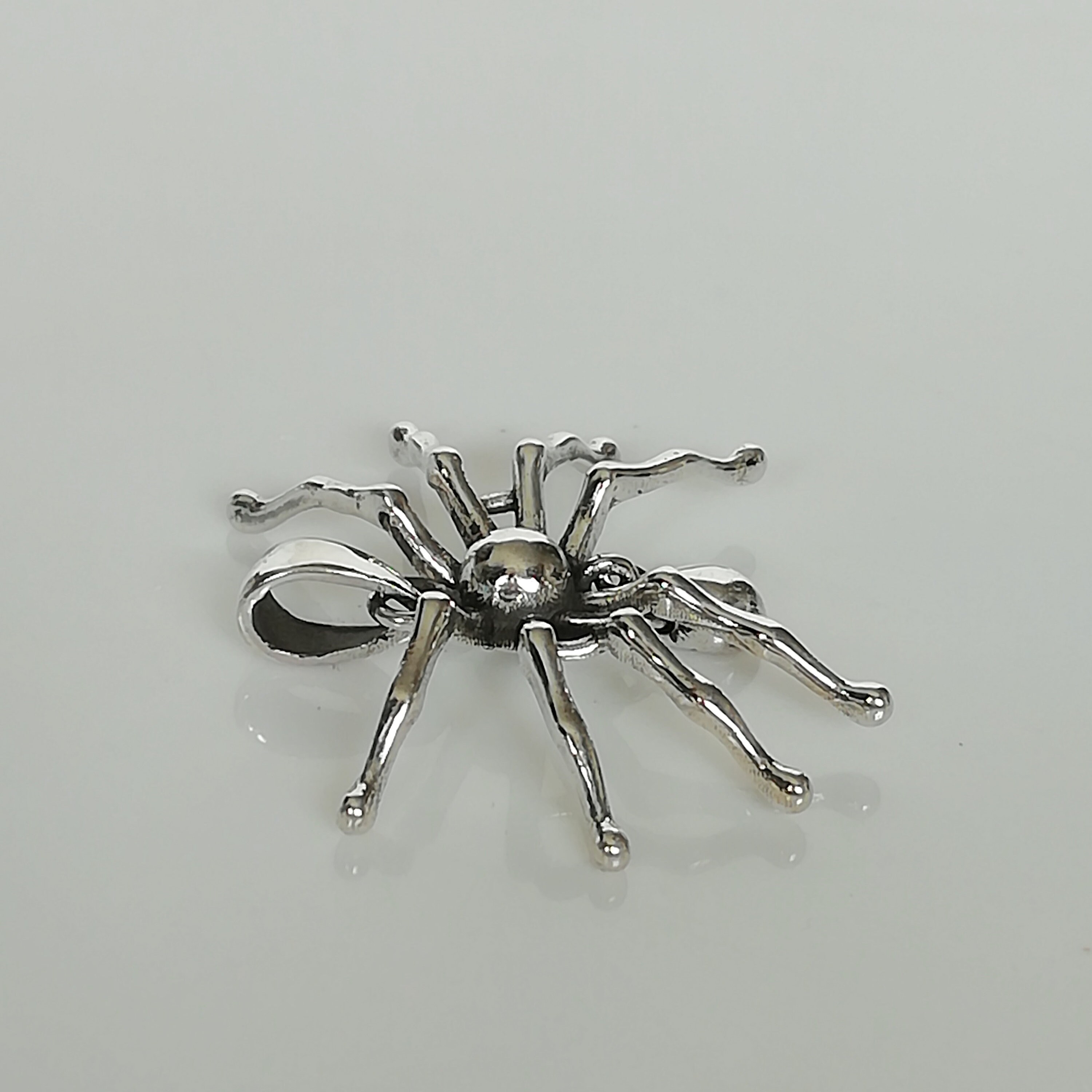 Spider pendant Sterling silver spider charm Spider charm | Etsy