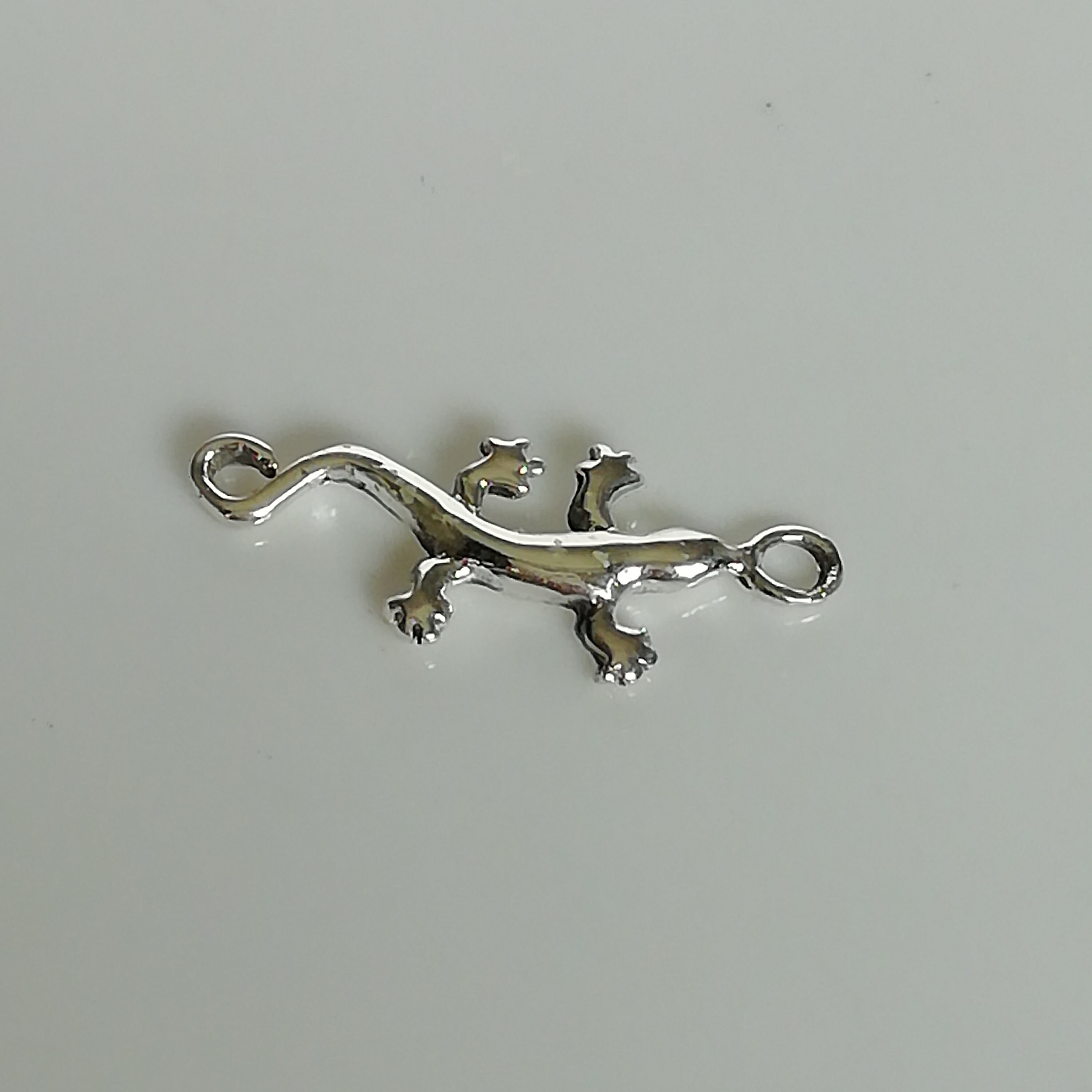 Sterling Silver Gecko Connector Silver Lizard Neck Connector - Etsy UK