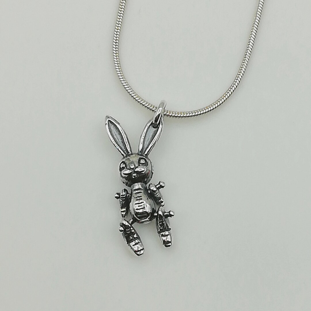 Silver Rabbit Charm - Bunny Pendant - Sterling Silver Pendant ...