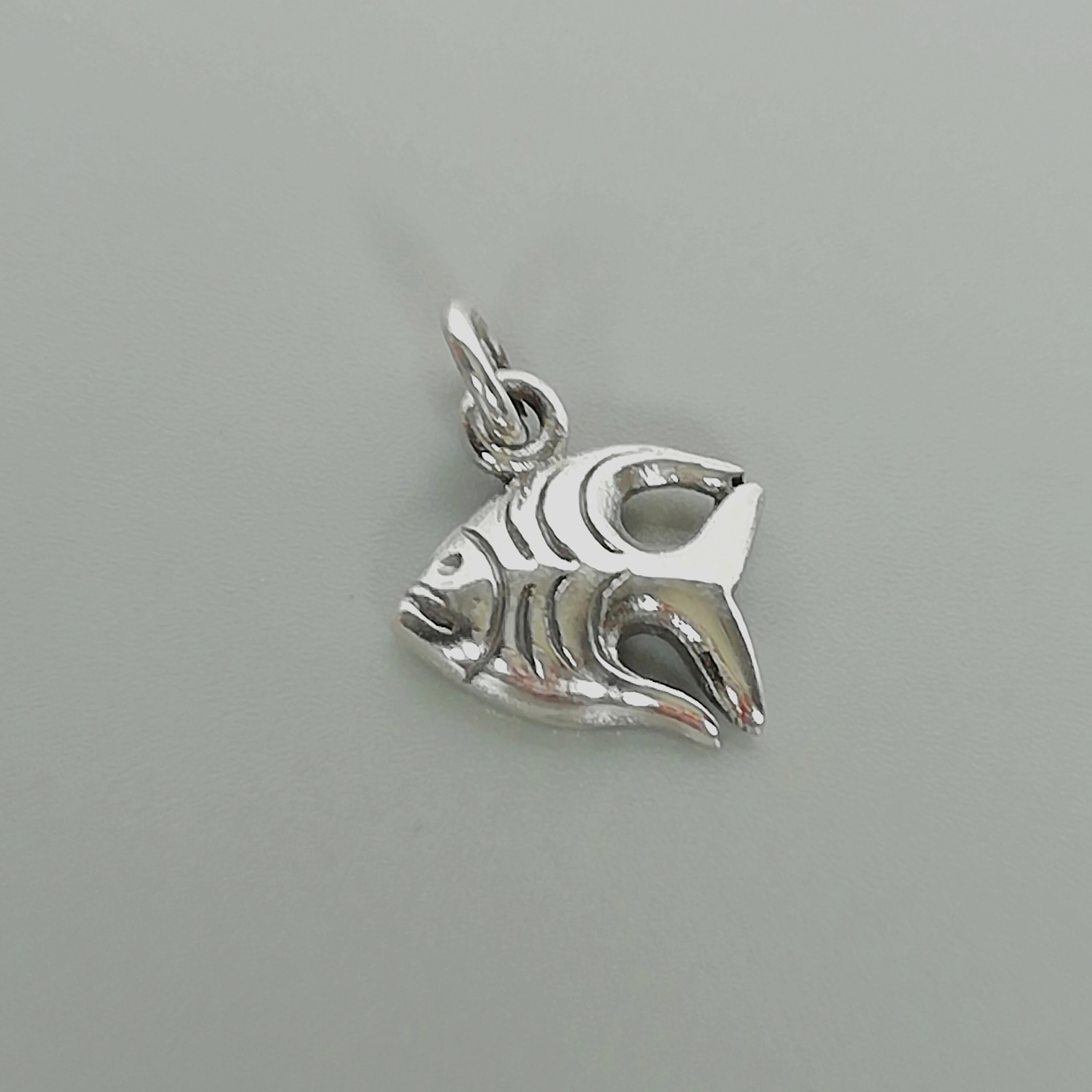 Fish charm Tiny fish necklace Sterling silver pendant | Etsy