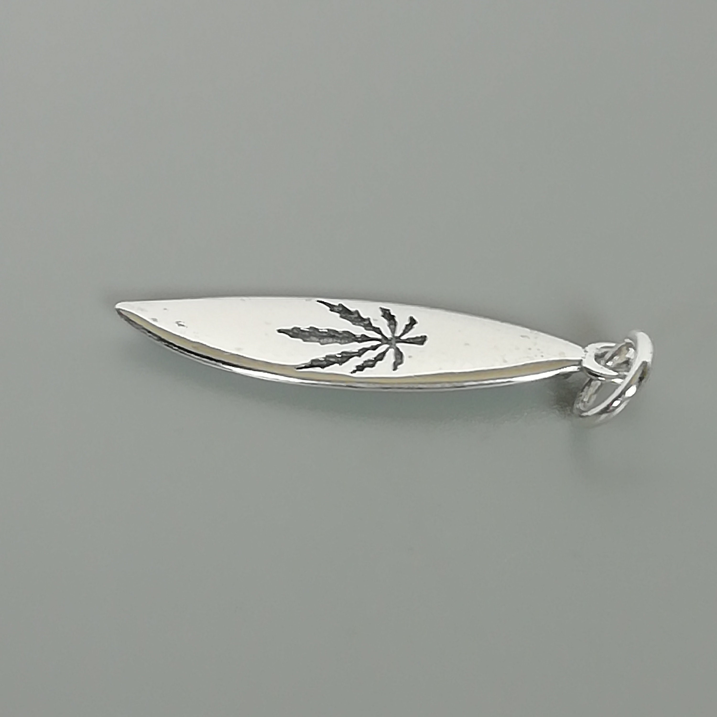 Sterling Silver Surfboard Charm Silver Pendant Gift for - Etsy