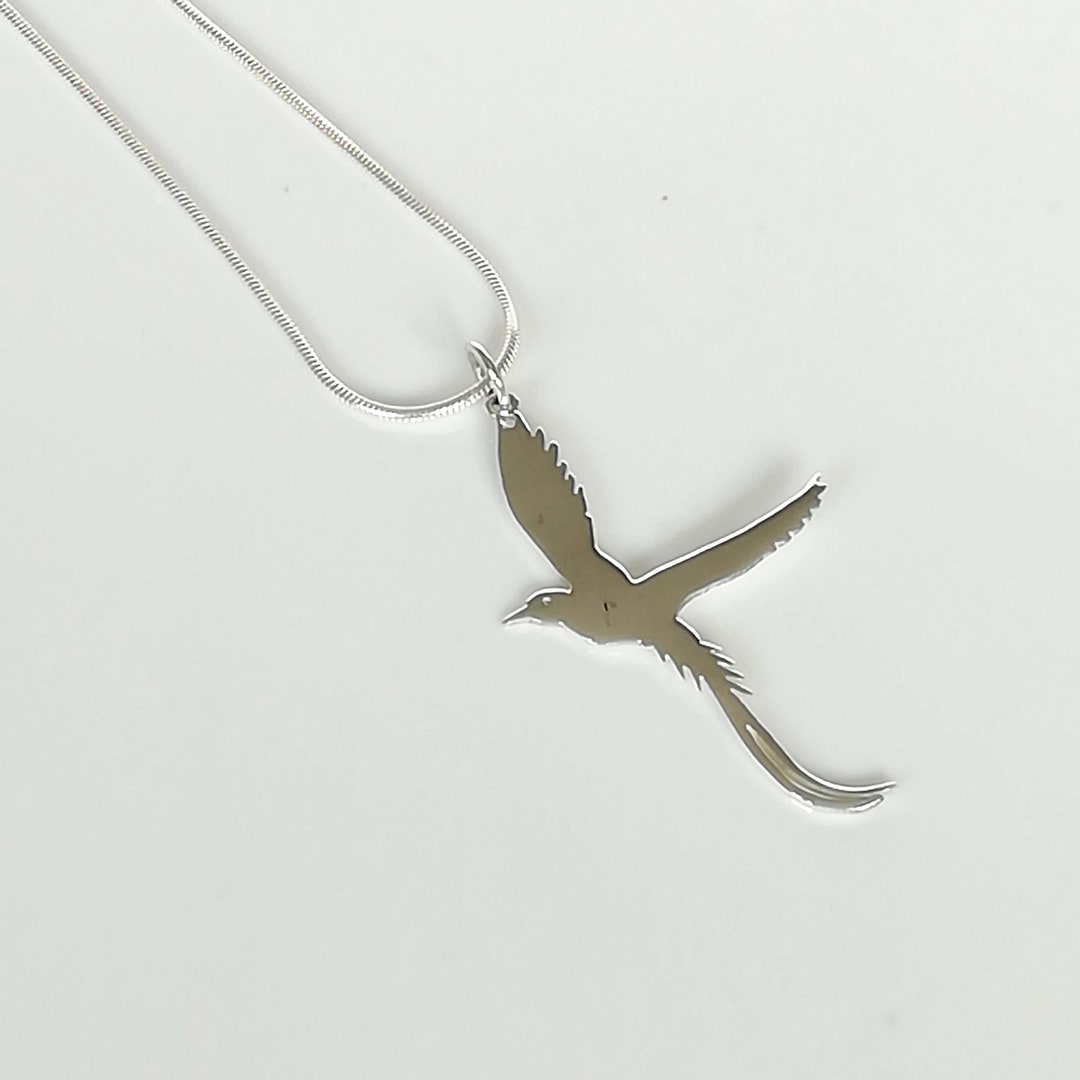 Soaring Bird Charm - Silver Seagull - Seagull Necklace - Pretty Bird ...