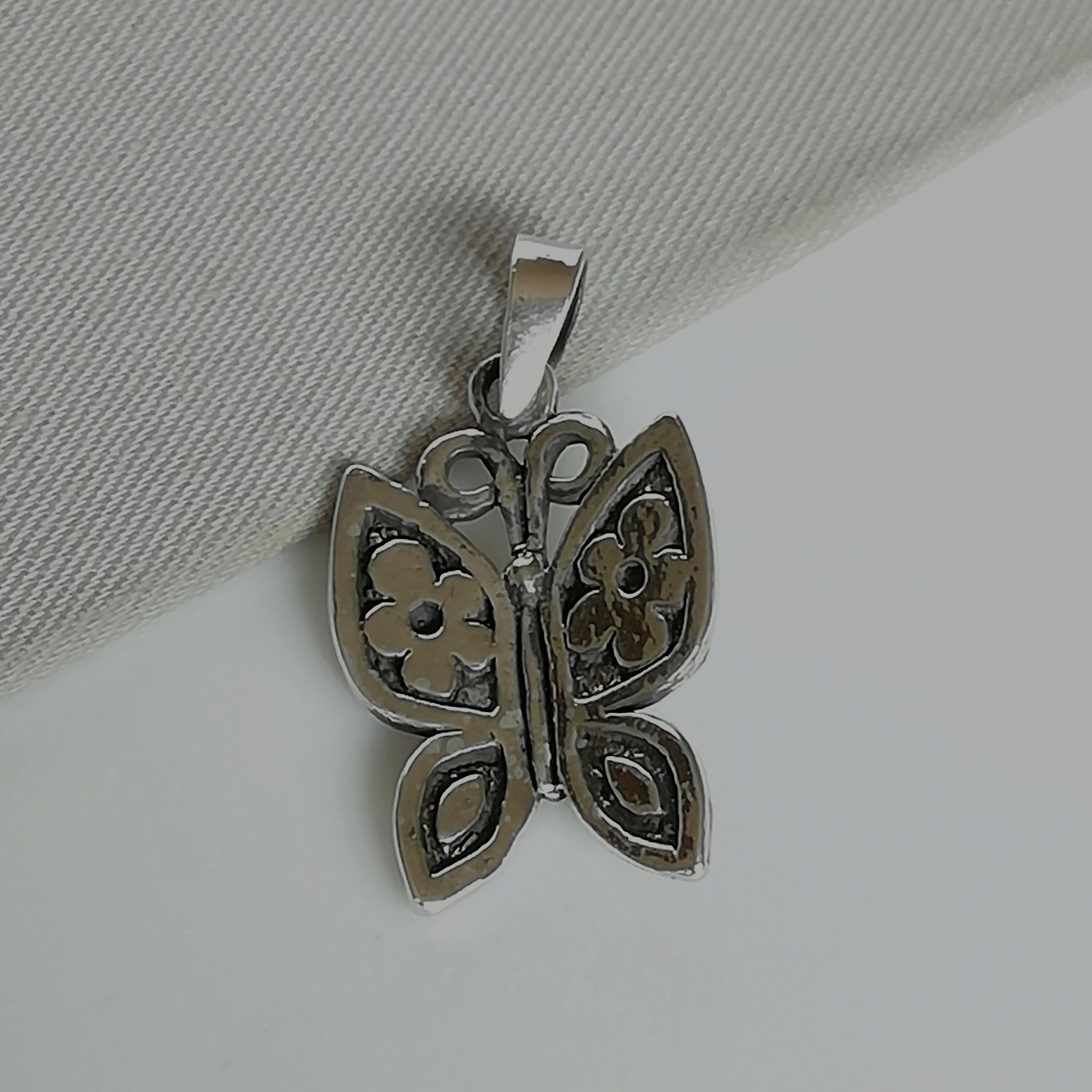 Butterfly Pendant - Sterling Silver Butterfly Charm - Butterfly ...