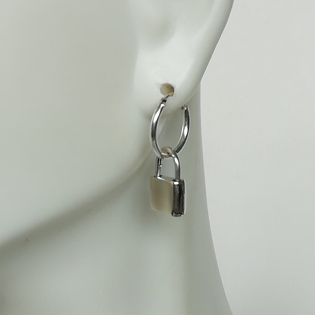 Silver Lock Pendant - Sterling Silver Charm - Lock Bracelet - Bohemian ...