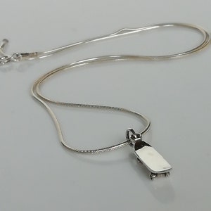 Sterling Silver Skateboard Charm - Fun Bohemian Pendant - 925 Silver ...