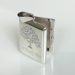 Tree of Life Locket - Silver Necklace - Locket Charm - Family Tree ...