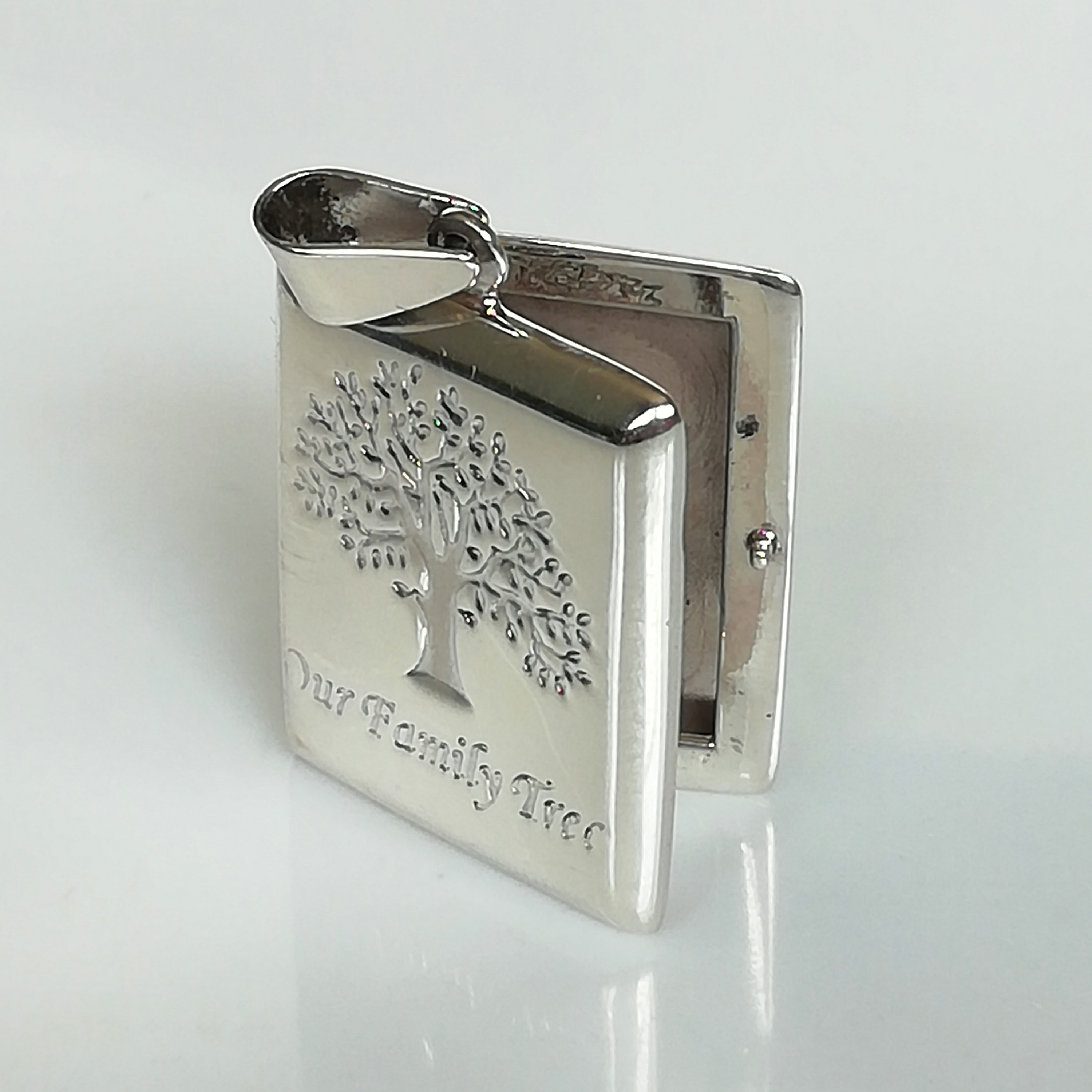 Tree Of Life Locket Silver Necklace Locket Charm Family | Etsy