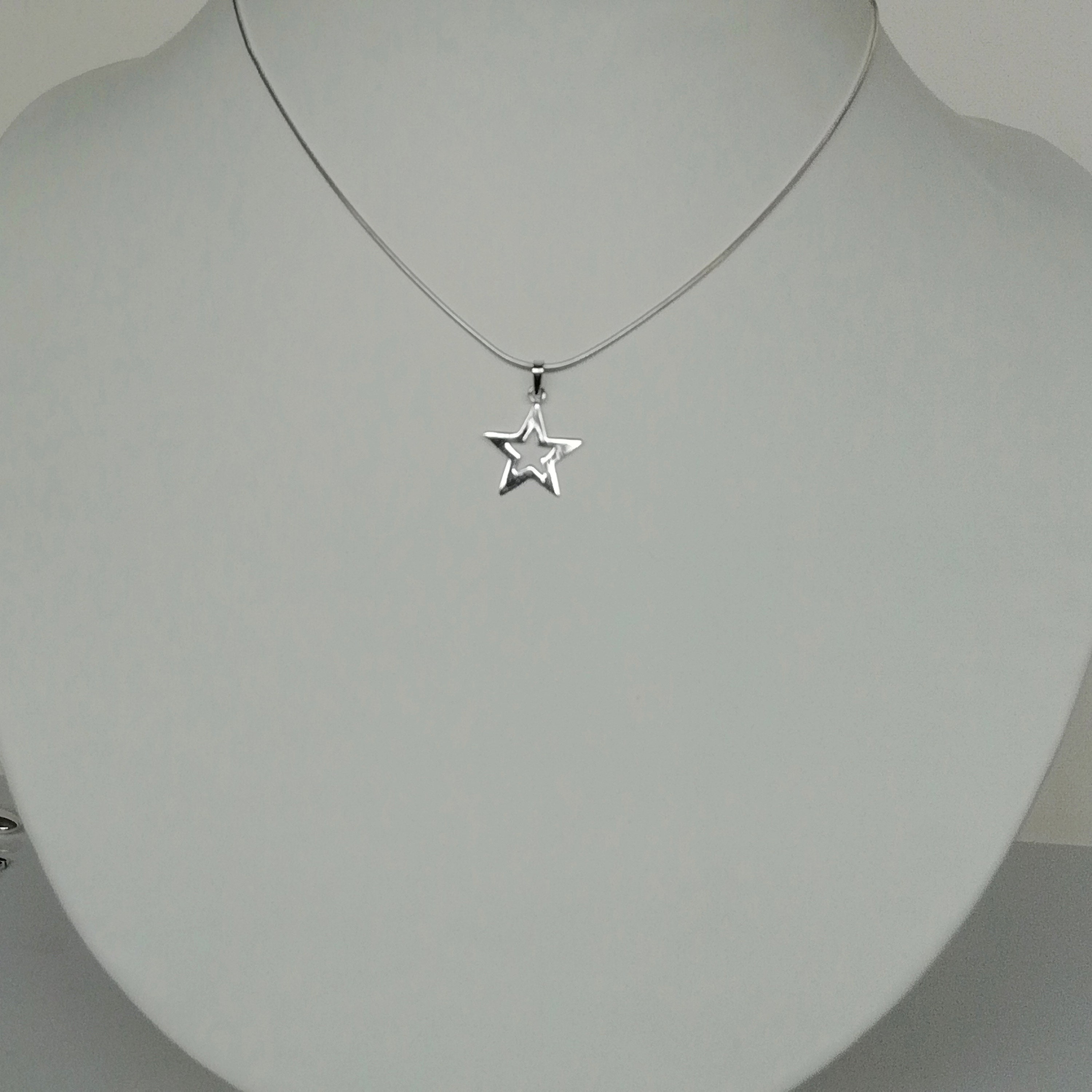 Star Neck Charm - Sterling Silver Charm - Celestial Neck Charm - Silver ...