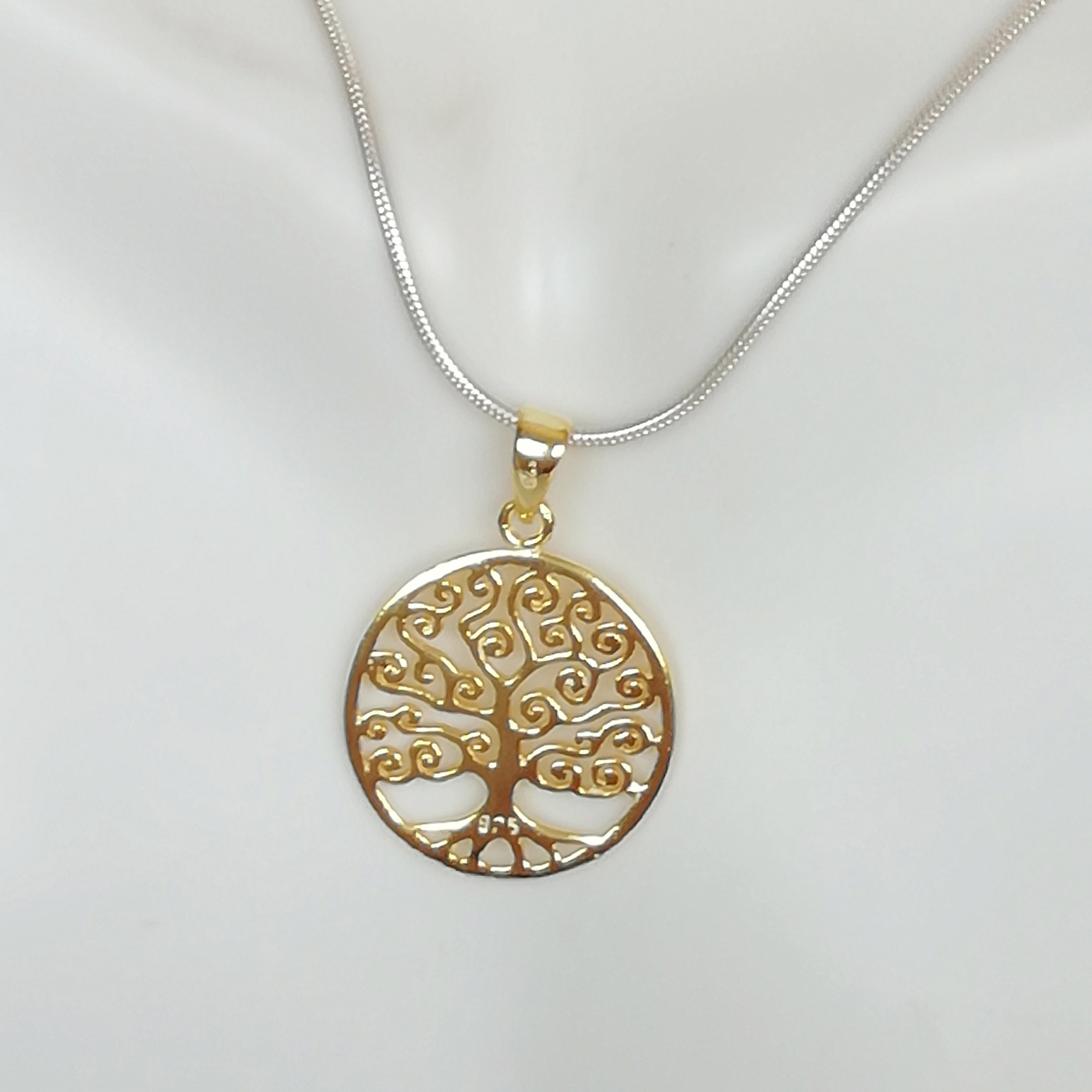 Gold Tree of Life - Gold Pendant - Tree Pendant - Good Luck Charm ...