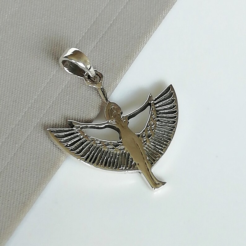 Sterling Silver Pharaoh With Wings Silver Charm Egyptian - Etsy