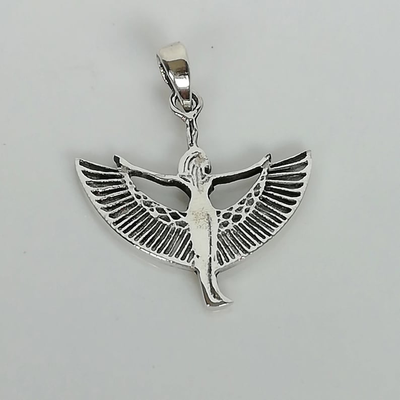 Sterling Silver Pharaoh With Wings Silver Charm Egyptian - Etsy