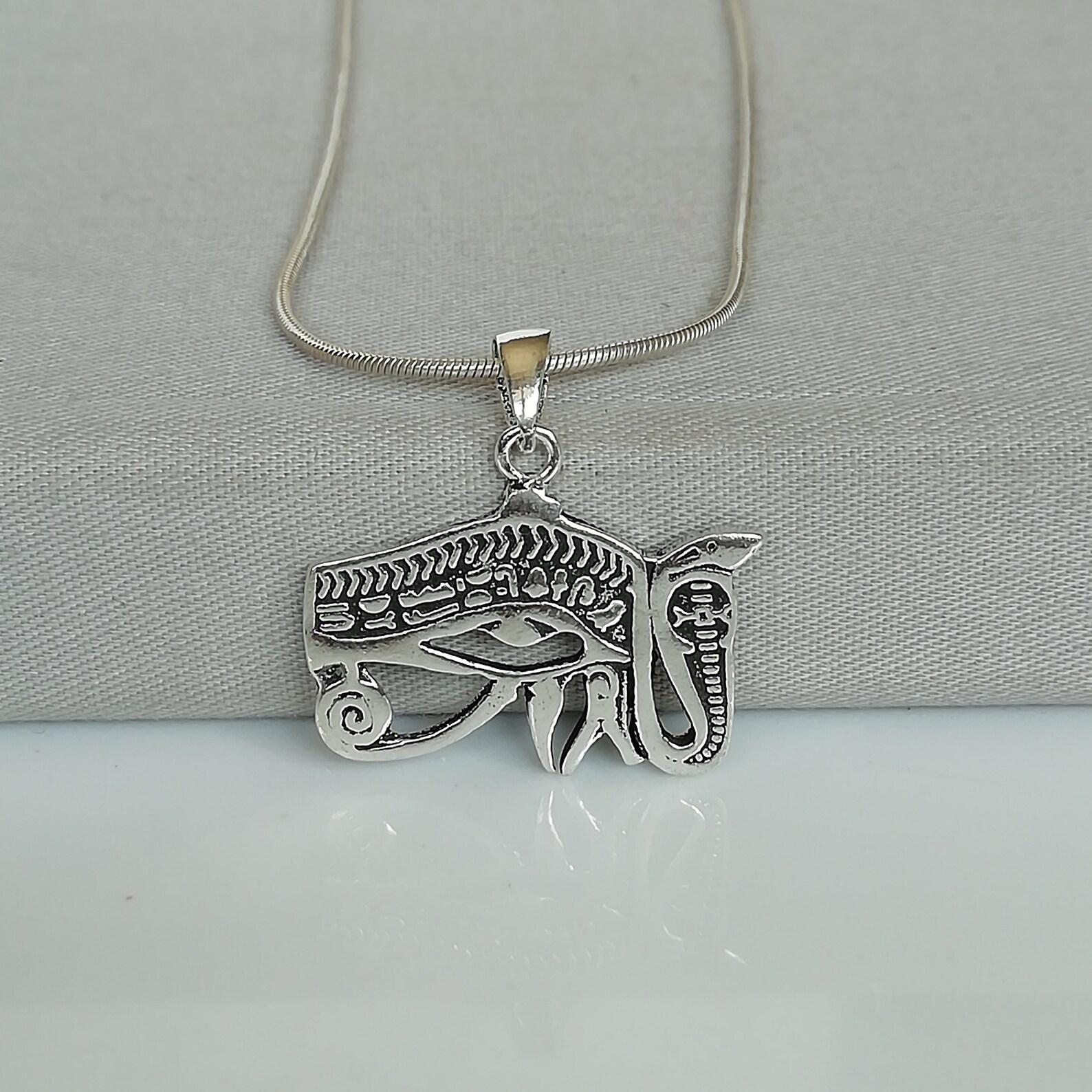 Sterling Silver Eye of Ra Pendant Eye of Horus Neck Charm - Etsy