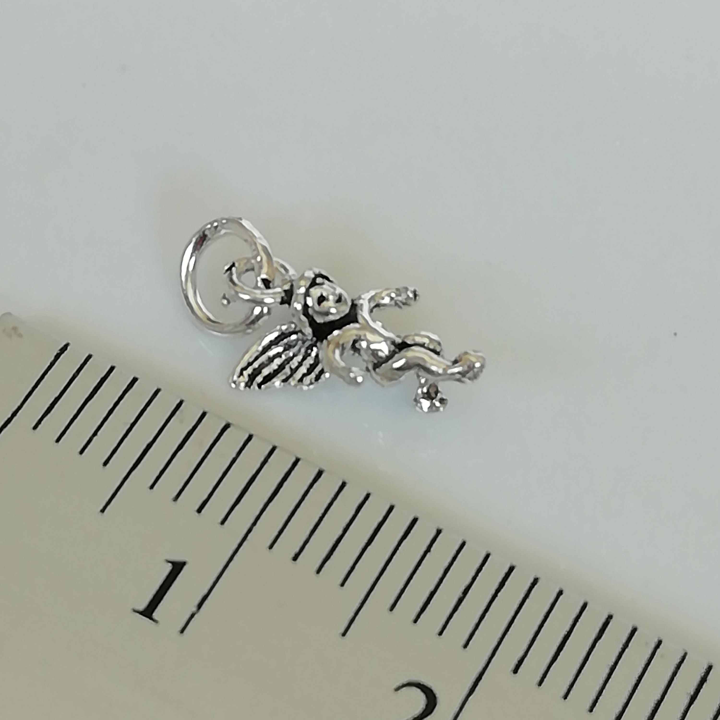 Tiny Angel Charm, Silver Angel Pendant, Bohemian Jewelry, Delicate Boho ...