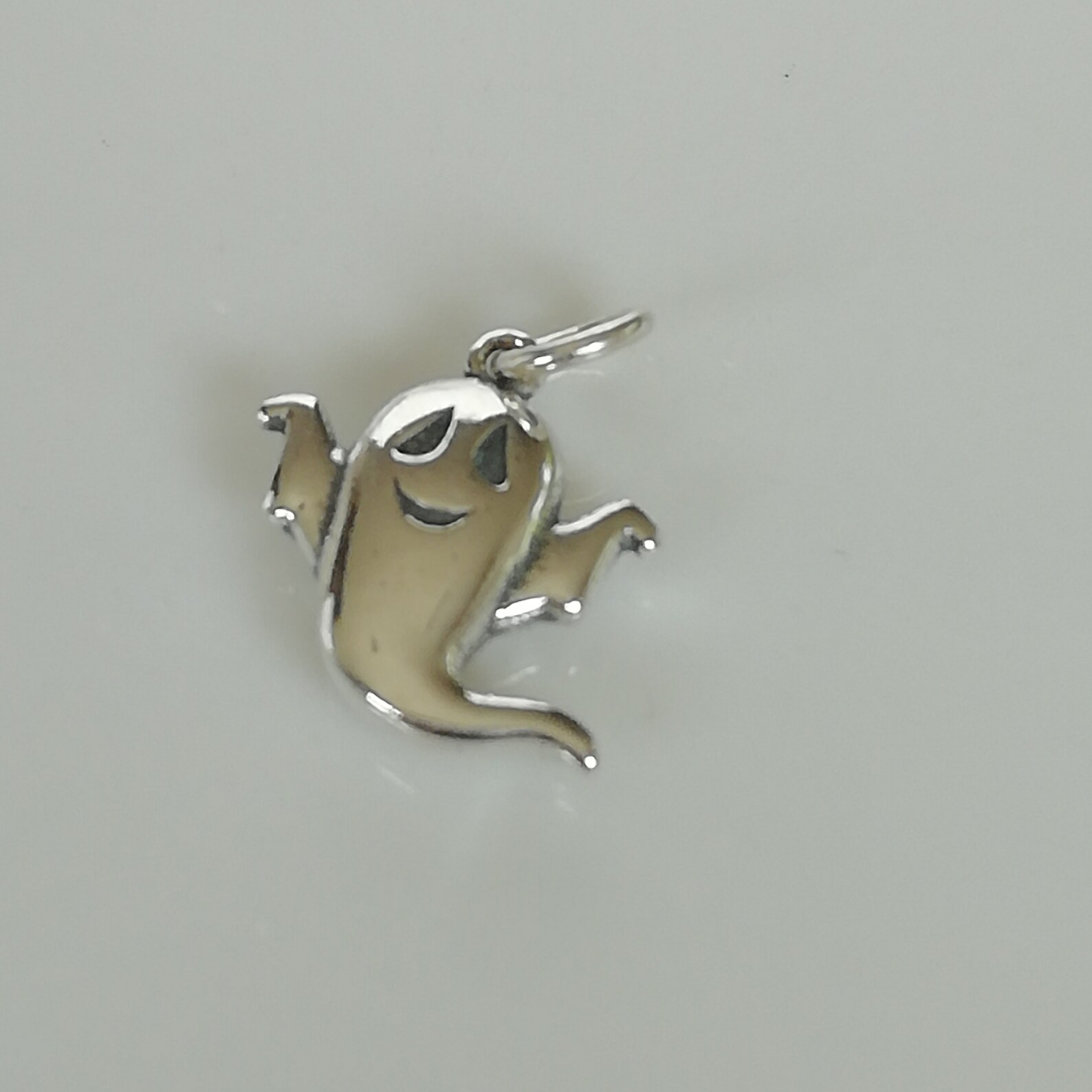 Tiny Silver Ghost Pendant Ghost Necklace Friendly Ghost | Etsy