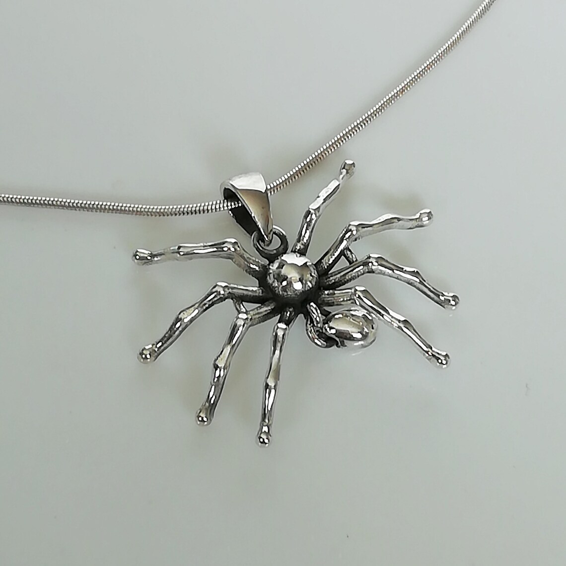 Spider pendant Sterling silver spider charm Spider charm | Etsy