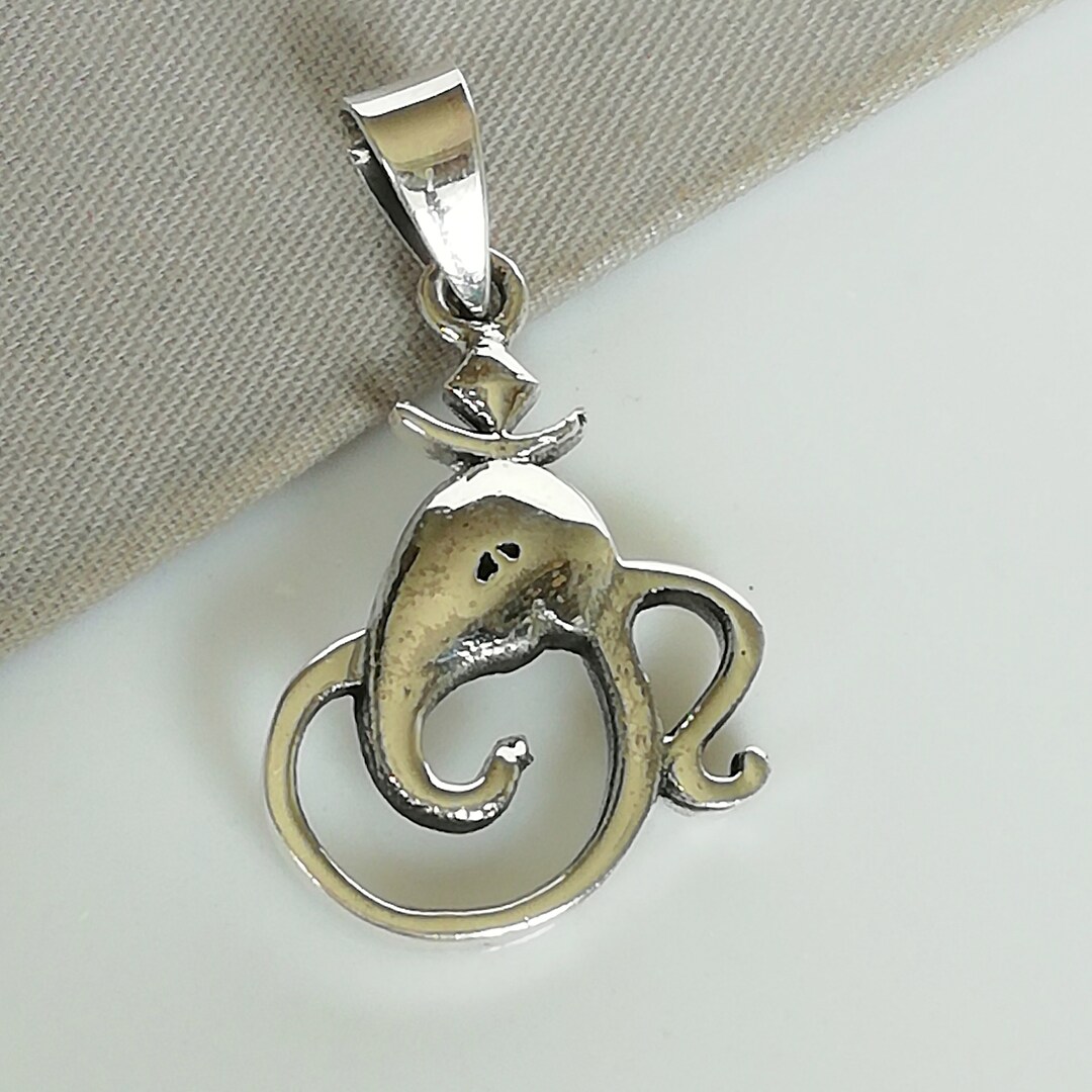 Om Ganesh Charm Silver Om Charm Religious Pendant Silver - Etsy