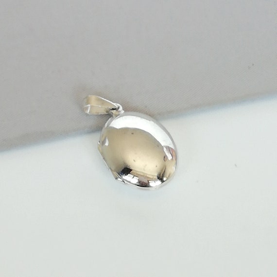Silver Locket Neck Locket Charm Photo Pendant Gift for A | Etsy