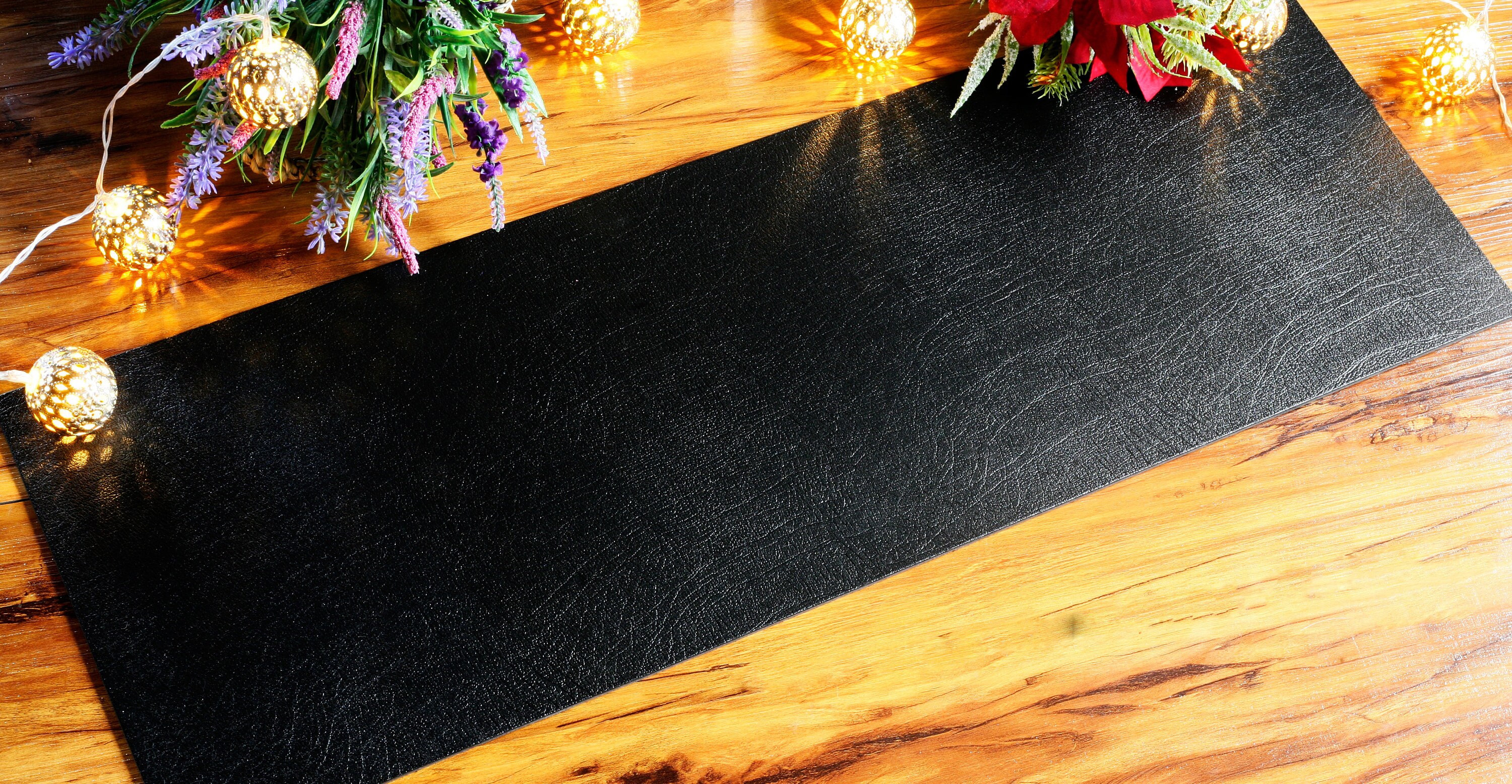 Luxury Classic Black Leatherboard Table Runner 70cm - Etsy
