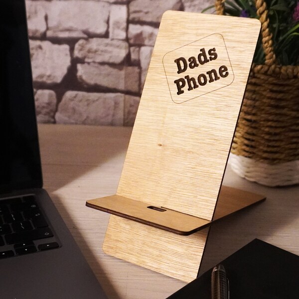 Wooden Phone Stand - Etsy UK