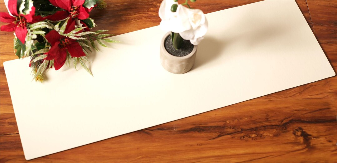 Luxury Ivory 70cm Long Leatherboard Table Runner Made in Britain - Etsy