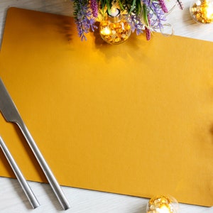 Elementary Mustard Dining Table Set 4 Placemats & Runner Made in UK - Etsy