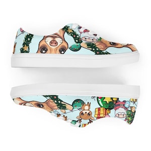 Chihuahua Custom Christmas Dog-themed Sneakers – Festive Holiday Shoes ...