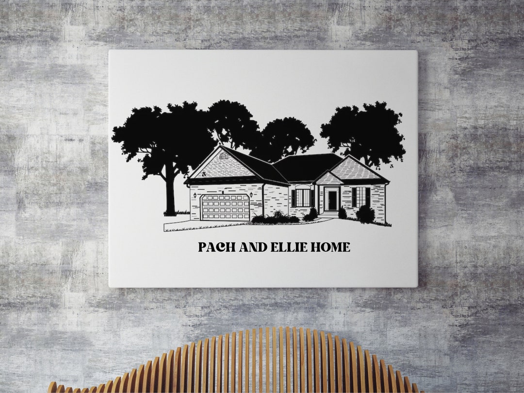 House Line Drawing | Custom House Drawing | House Portrait | New ...