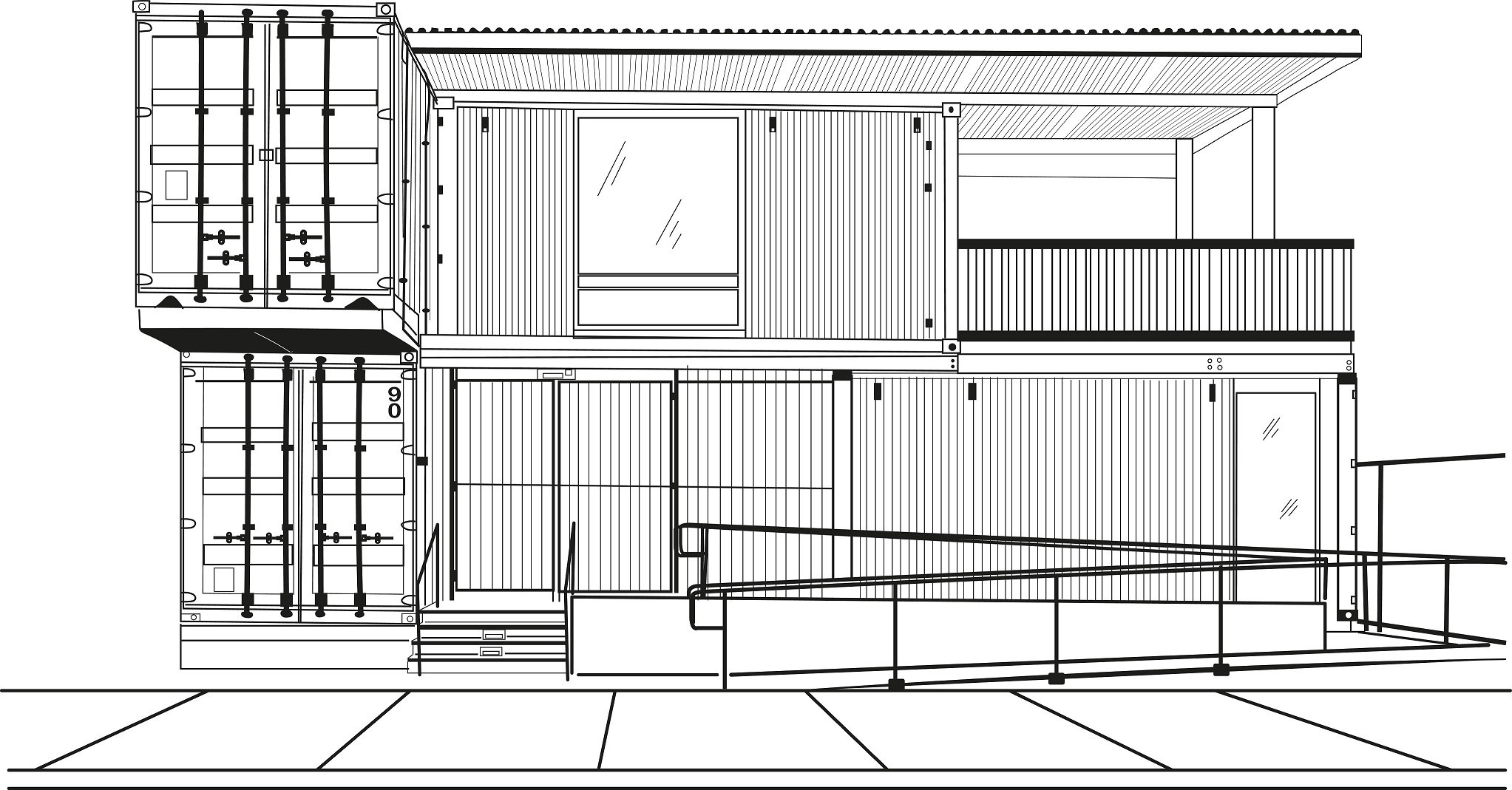 Custom Line Drawing Trace for Engraving: Large House & Building Picture ...