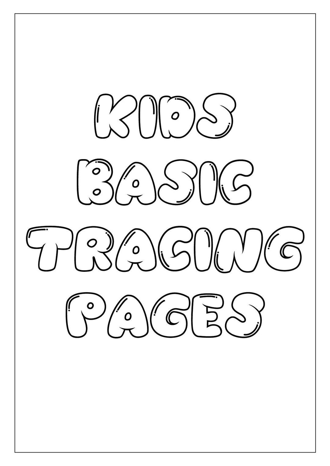 Toddlers Basic Tracing Practice Sheets, Learn How to Trace Basic Lines ...
