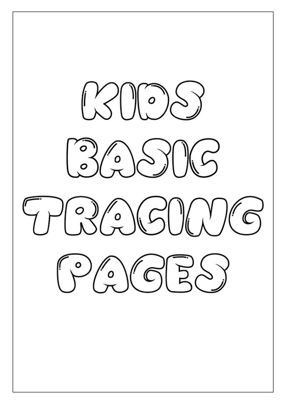 Toddlers Basic Tracing Practice Sheets Learn How to Trace - Etsy