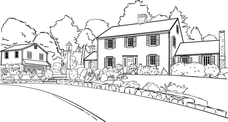 Personalized Hand Drawn Wedding Church Building Venue Illustration - Etsy