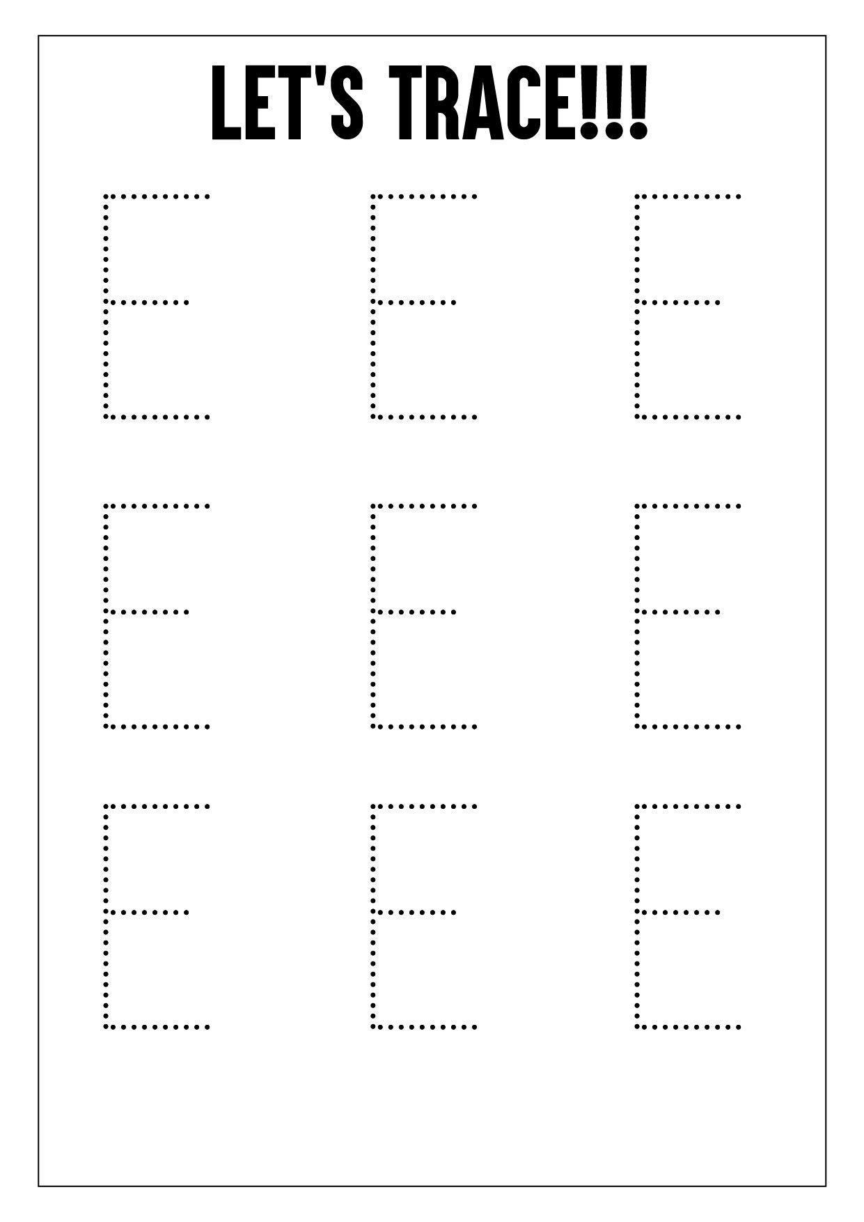 Toddlers Basic Tracing Practice Sheets, Learn How to Trace Basic Lines ...