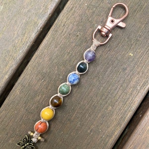 7 Chakra Macrame Keychain - Etsy