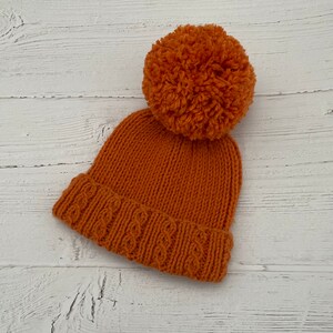 Pumpkin Knitted Baby Hat, Unisex Newborn Hat, Autumn Baby Hat, Baby ...