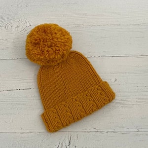 Pumpkin Knitted Baby Hat, Unisex Newborn Hat, Autumn Baby Hat, Baby ...