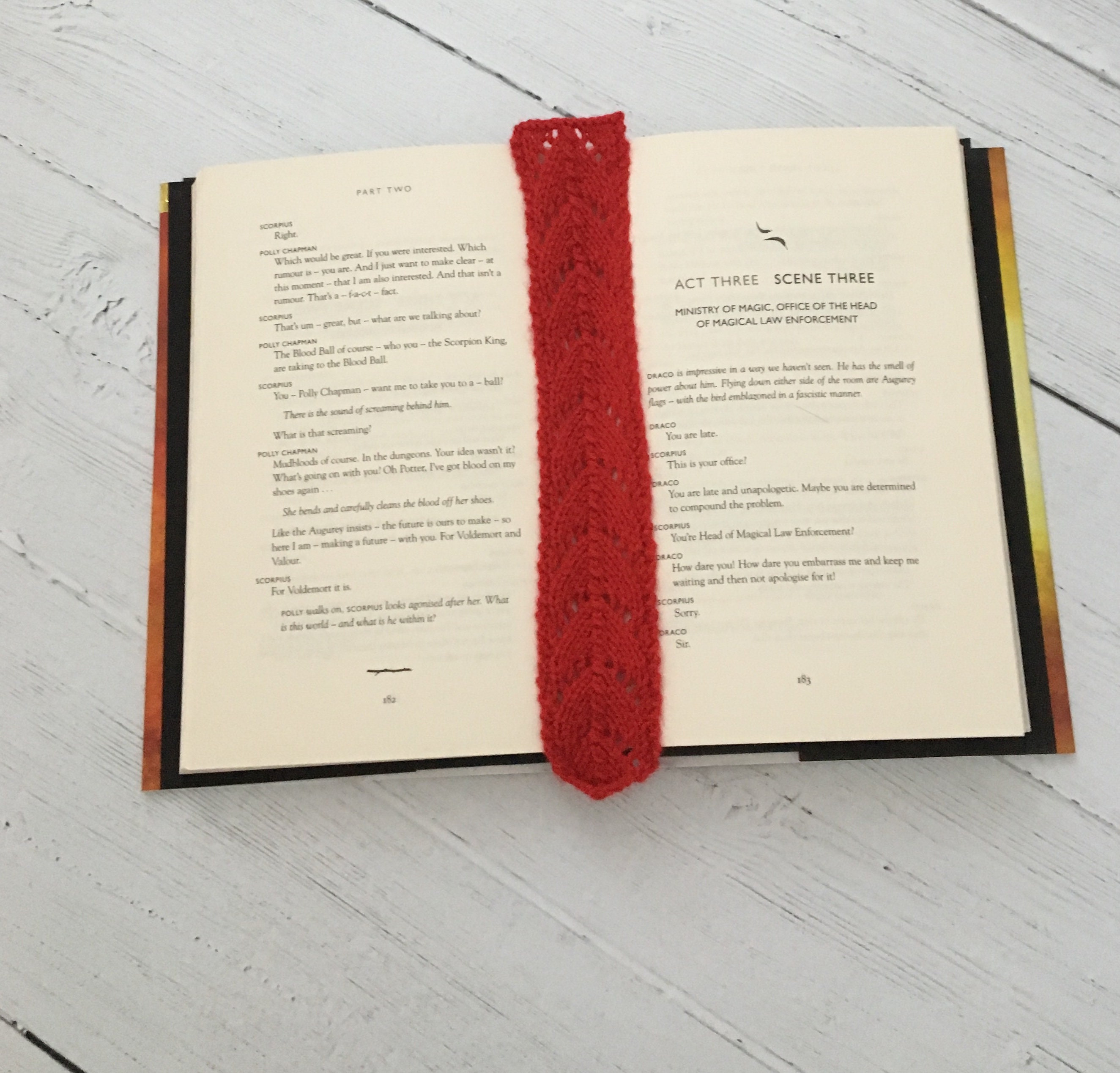 Red bookmark handmade page marker | Etsy