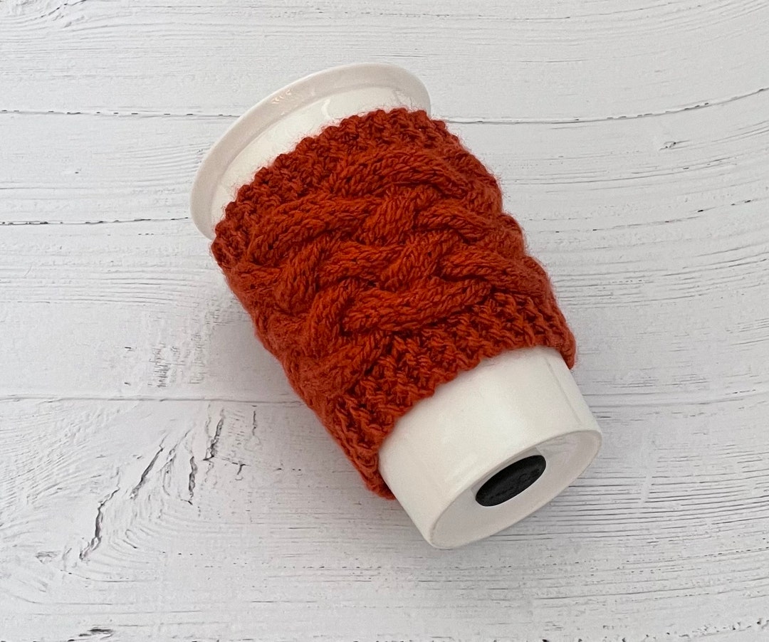 Copper Hand Knitted Cup Cosy - Etsy