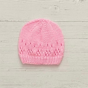 Pink Knitted Baby Hat and Mittens Set-newborn or 0-3 Months - Etsy
